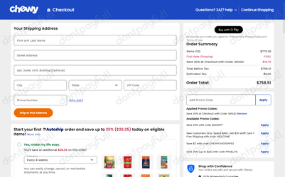 20% Off Chewy Promo Code, Coupons - April 2025