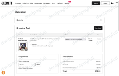 50% Off Beckett Promo Code, Coupon Codes - August 2025