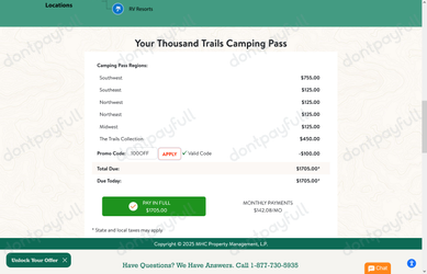 50% Off Thousand Trails Promo Codes, Coupon Codes