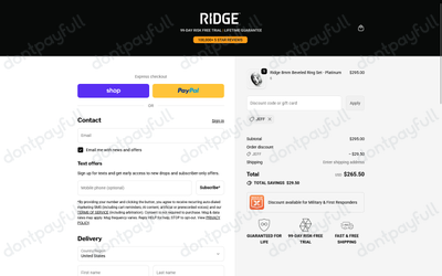 The Ridge Wallet Coupon Codes - Get 30% Off in Jan 2026
