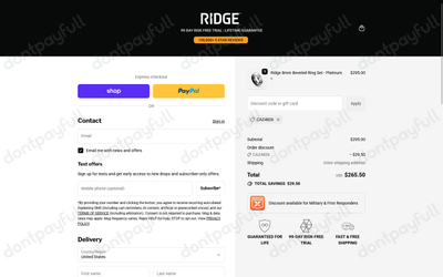 30% Off The Ridge Wallet Coupon Codes, Discount Codes